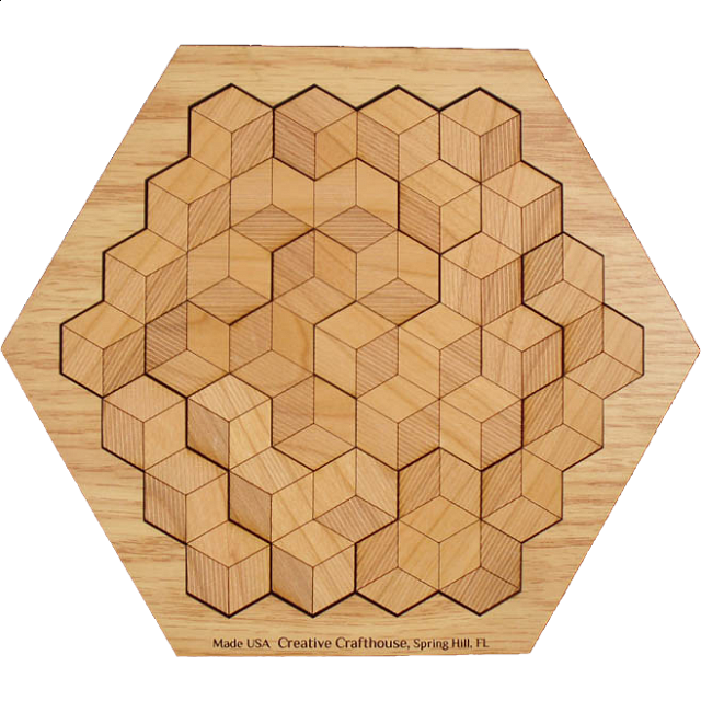 Hexagon 10 In Solved Base Wood Puzzles Puzzle Master Inc Hexagon 10 In Solved Base Wood Puzzles Puzzle Master Inc