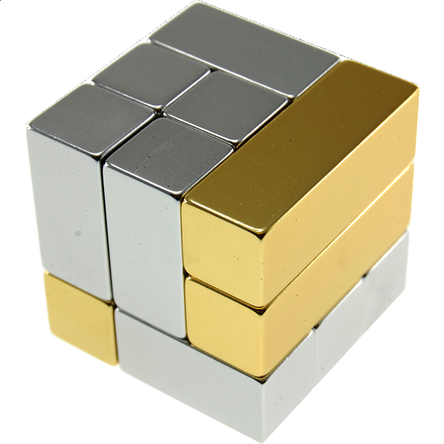 Metal Art: i-Cube - Gold | Wire & Metal Puzzles | Puzzle Master Inc