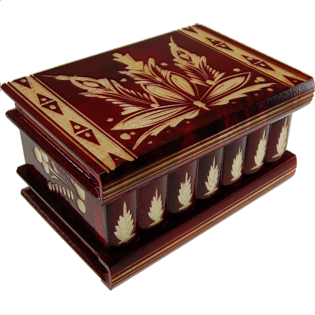 Romanian Puzzle Box - Large Red | Puzzle Boxes | Puzzle Master Inc