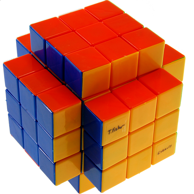 3x3x5 Cross-Cube with Fisher & Evgeniy logo Stickerless | Rubik's Cube ...