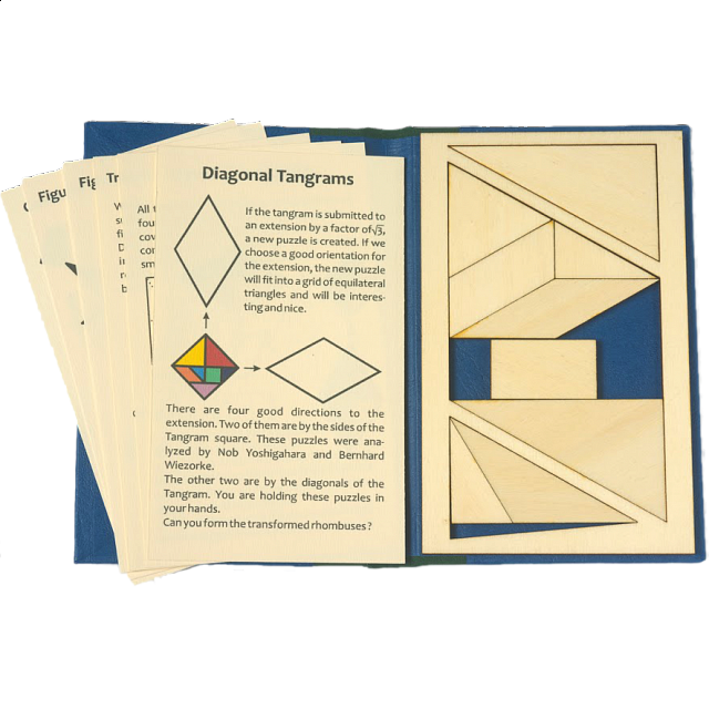 Puzzle Booklet - Diagonal Tangrams | Wood Puzzles | Puzzle Master Inc