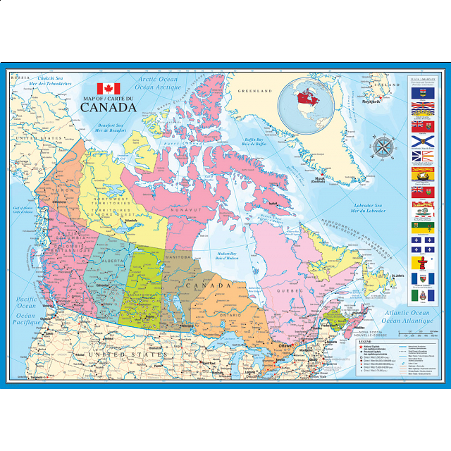 Map Of Canada | Jigsaws | Puzzle Master Inc