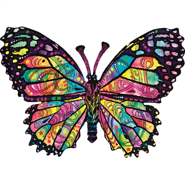 Stained Glass Butterfly - Shaped Jigsaw Puzzle | 1000 Pieces | Puzzle ...