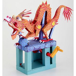 Automata Collection – The Dragon On The Cloud – Paper Model Kit | Tekfly