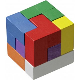Soma Cube - Colourful | European Wood Puzzles | Puzzle Master Inc