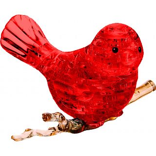 3D Crystal Puzzle - Bird (Red) | 3D Crystal Puzzles | Puzzle Master Inc