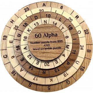 60 Alpha Puzzle | More Wood Puzzles | Puzzle Master Inc