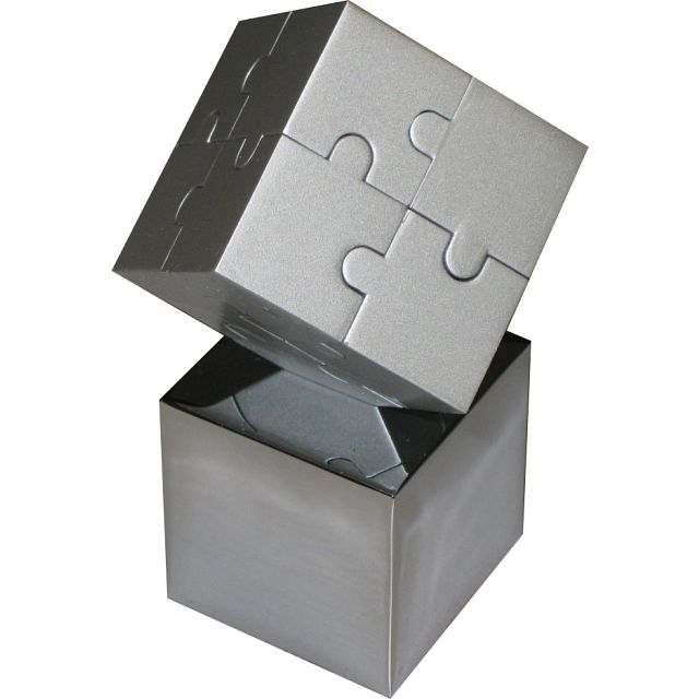 Magnetic Cube Puzzle - Metal | More Metal Puzzles | Puzzle Master Inc