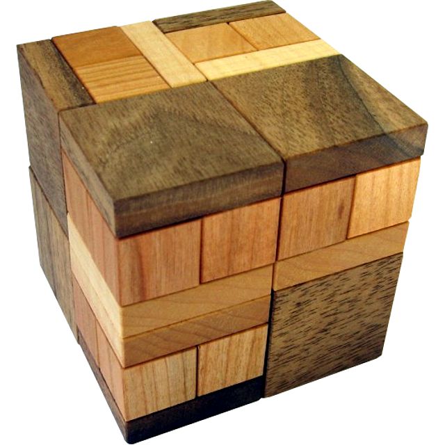 Prism Halfcubes | European Wood Puzzles | Puzzle Master Inc