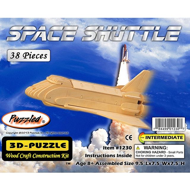 Space Shuttle - 3D Wooden Puzzle | Wooden Models & Kits | Puzzle Master Inc