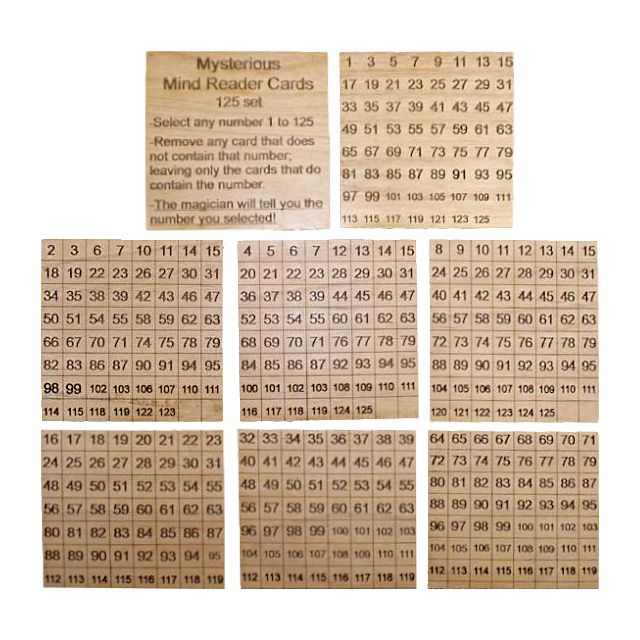 Mysterious Mind Reader Cards 1-125 | More Wood Puzzles | Puzzle Master Inc