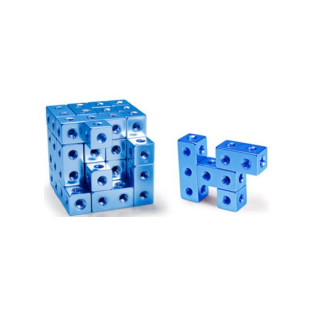 Fight Cube - 4x4x4 - Blue | More Metal Puzzles | Puzzle Master Inc