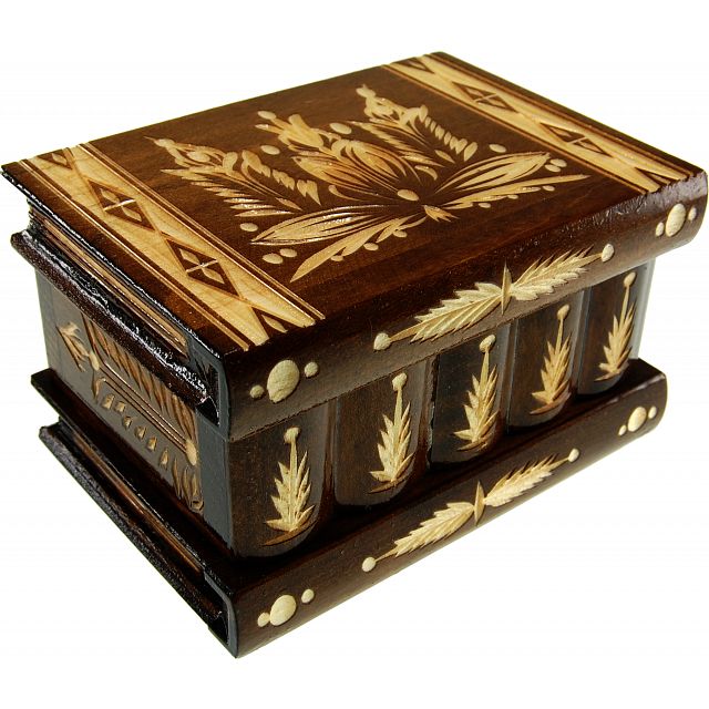 Romanian Puzzle Box - Large Brown | Wooden Puzzle Boxes | Puzzle Master Inc