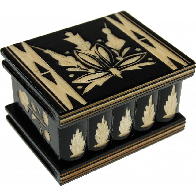 Romanian Puzzle Box - Medium Black | Wooden Puzzle Boxes | Puzzle ...
