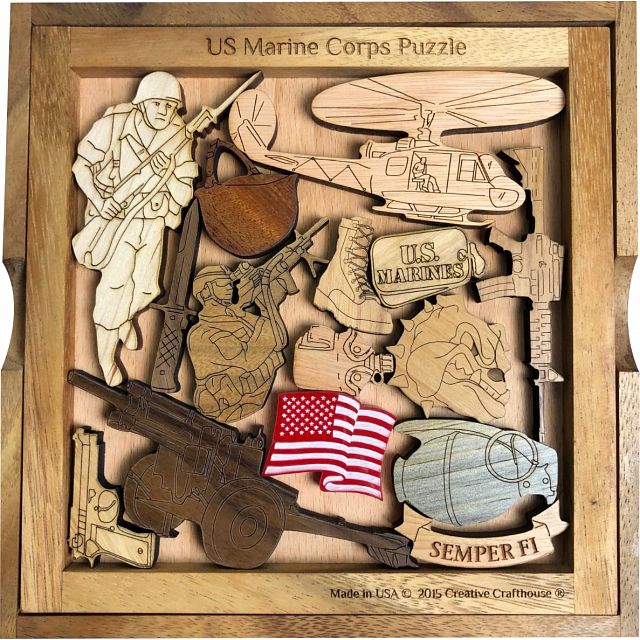 Marine Corps Challenge Puzzle | Wood Puzzles | Puzzle Master Inc