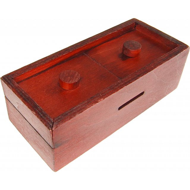 Secret Opening Box - Double Button Bank | Wooden Puzzle Boxes | Puzzle ...