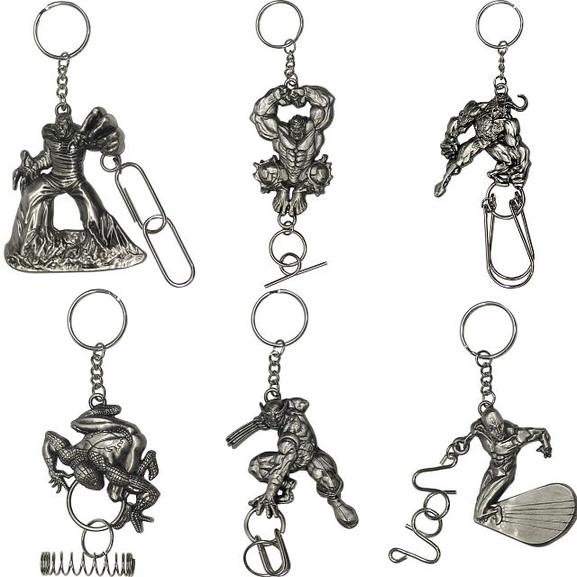 Group Set - a set of 6 Marvel Heroes keychains | More Metal Puzzles ...