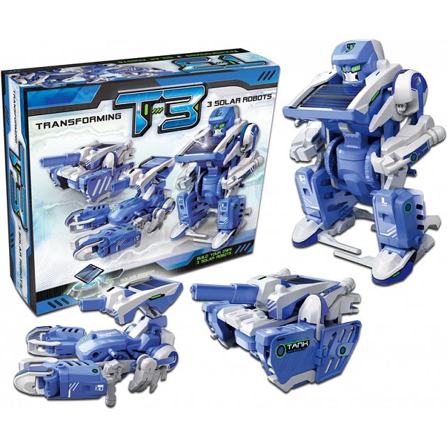 T3 Solar 3-in-1 Transforming Robots | Science Kits | Puzzle Master Inc