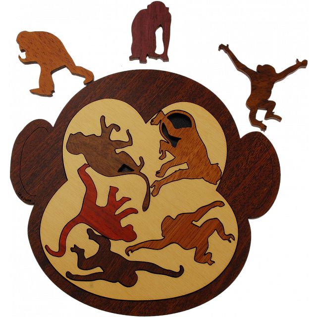 Monkey Theater (Affen Theater) | European Wood Puzzles | Puzzle Master Inc