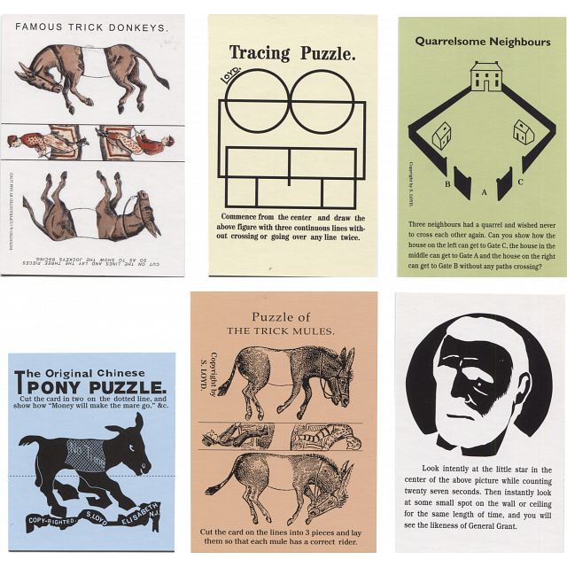 Sam Loyd Advertising Set | Paper Puzzles | Puzzle Master Inc