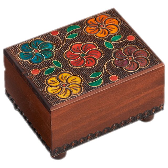 Wooden Floral Puzzle Box | Puzzle Boxes / Trick Boxes | Puzzle Master Inc