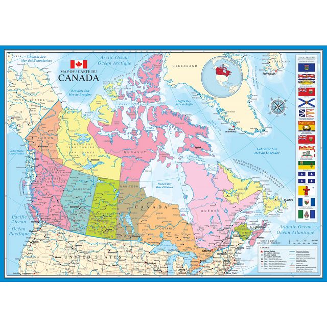 Map Of Canada | 1000 Pieces | Puzzle Master Inc