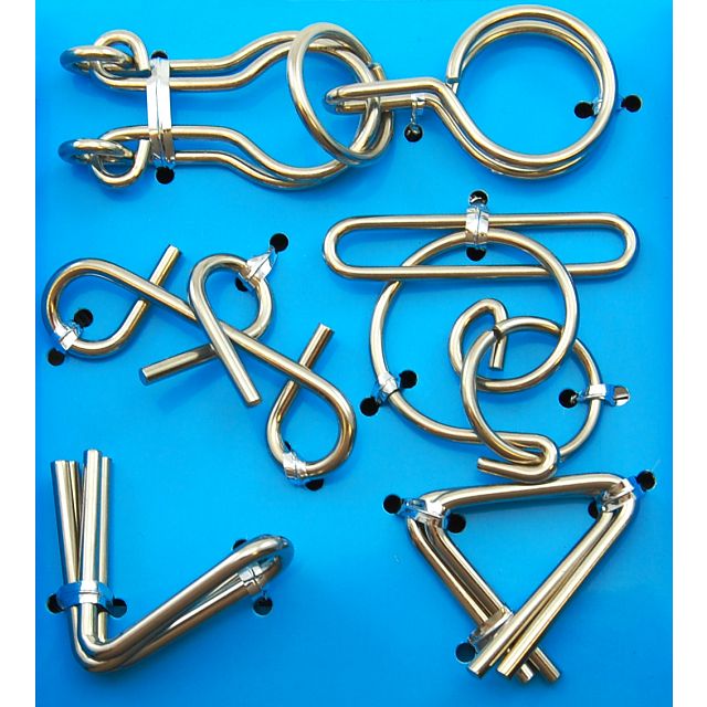 Hanayama Wire Puzzle Set - Blue | Hanayama Metal Puzzles | Puzzle ...