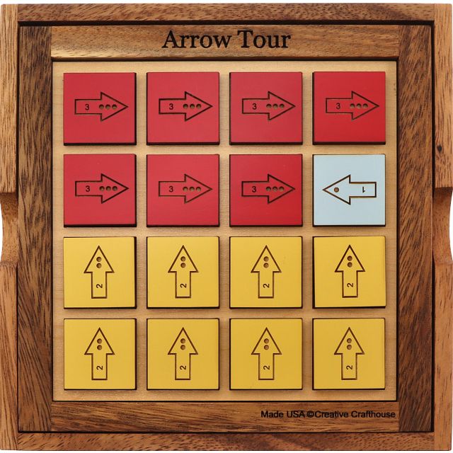 Arrow Tour - Colored Version with Cover | Wood Puzzles | Puzzle Master Inc