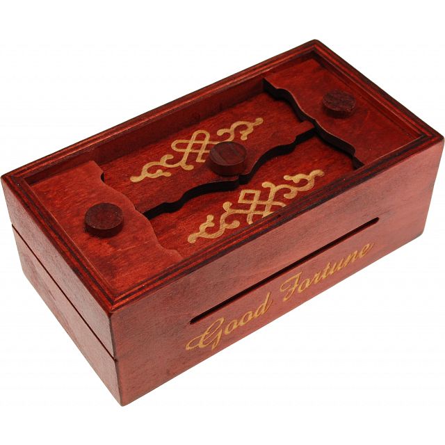 Secret Opening Box - Good Fortune Bank | Wooden Puzzle Boxes | Puzzle ...