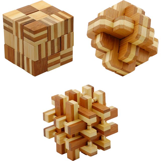 Group Special - a set of 3 Bamboo Wood puzzles | More Wood Puzzles ...