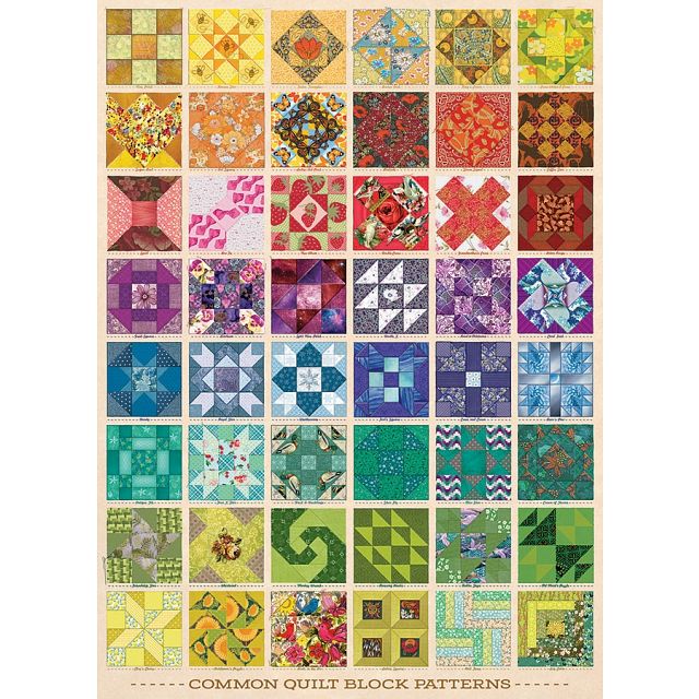 Common Quilt Blocks | 1000 Pieces | Puzzle Master Inc
