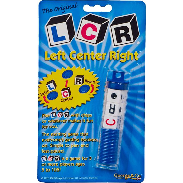 LCR Single Game (Left Center Right) | Family Games | Puzzle Master Inc