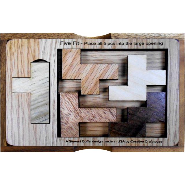 Five Fit - Small Version with Cover | Packing Puzzles | Puzzle Master Inc