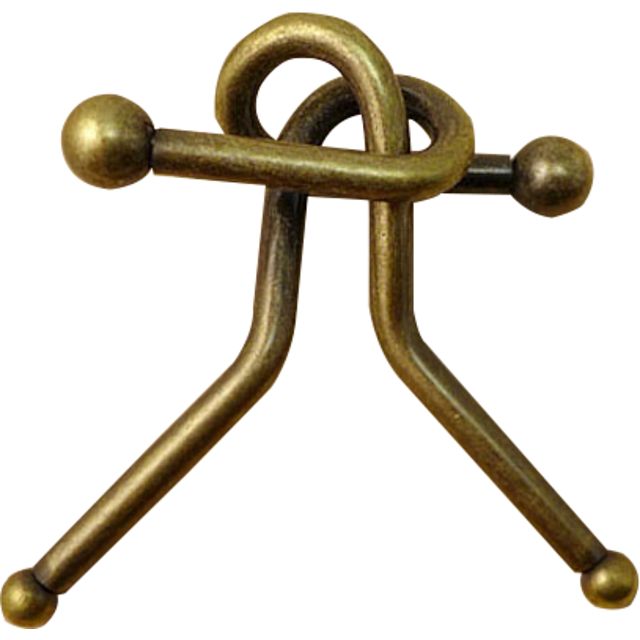 'F' - Antique Style Metal Puzzle | Puzzle Master Wire Puzzles | Puzzle ...