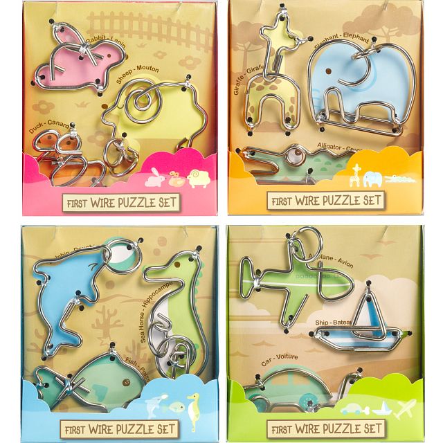 First Wire Puzzles - Set of 4 | More Wire Puzzles | Puzzle Master Inc