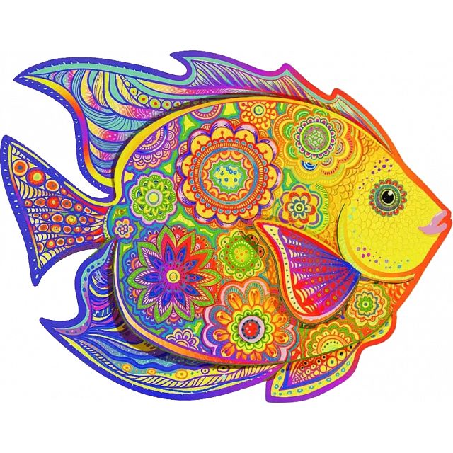 Shining Fish - Shaped Wooden Jigsaw Puzzle | Wooden Jigsaws | Puzzle ...