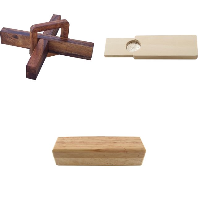 .Level 5 and 6 - a set of 3 wood puzzles | Puzzle Master Wood Puzzles ...