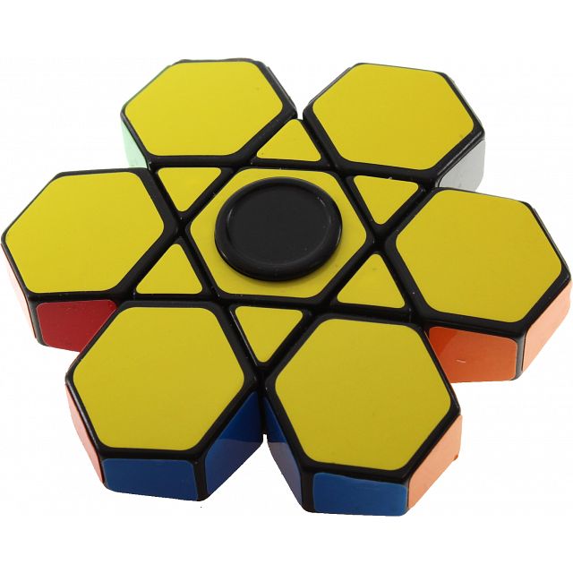 Fidget Spinner 3x3x1 6-Petal Cube - Black Body | Other Rotational ...
