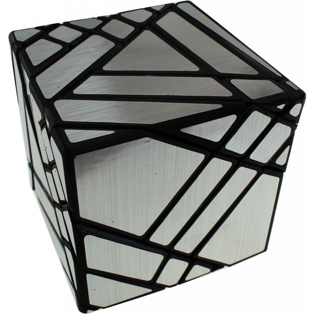 Ghost Cube 4x4x4 Black Body - Silver Label (Lee Mod) | 3D Printed ...