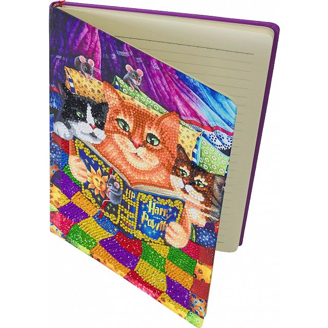 D.I.Y Crystal Art Notebook Kit - Kitty Bedtime Stories | Arts & Crafts ...