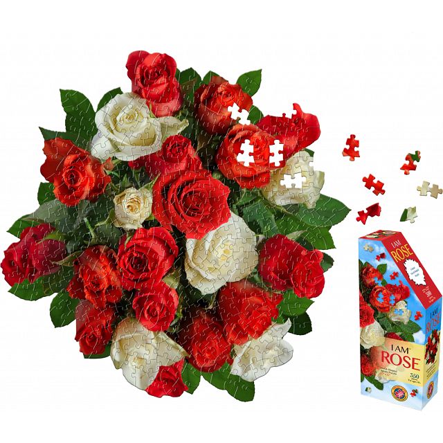 I AM Rose - Shaped Jigsaw Puzzle | 101-499 Pieces | Puzzle Master Inc