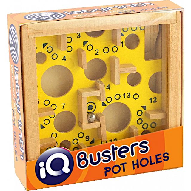 IQ Busters: Wooden Labyrinth - Pot Holes | Maze Puzzles | Puzzle Master Inc