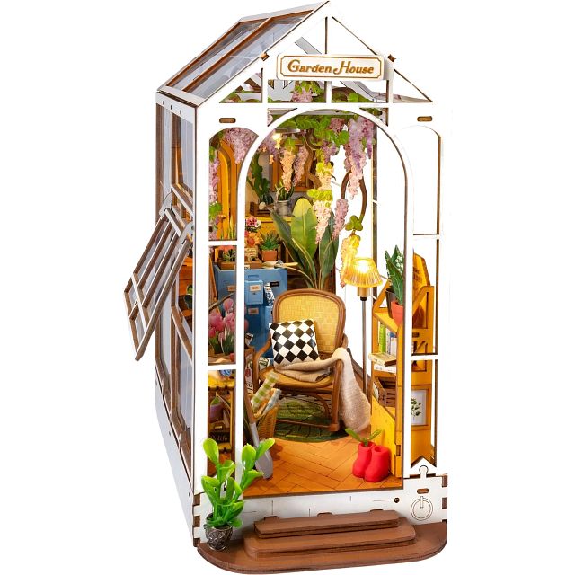 Rolife DIY Book Nook Shelf Insert (Bookend) - Garden House | Wooden ...