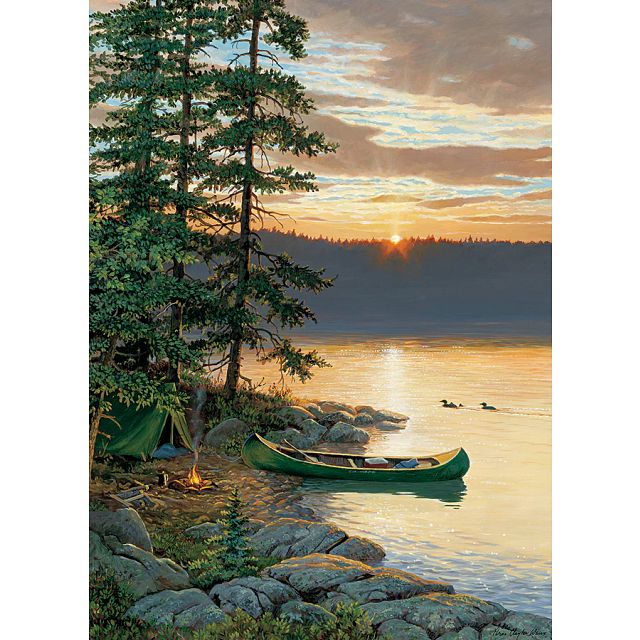 Canoe Lake - Large Piece | 500-749 Pieces | Puzzle Master Inc