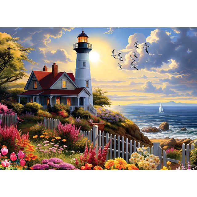 To the Lighthouse - Large Piece | Jigsaws | Puzzle Master Inc