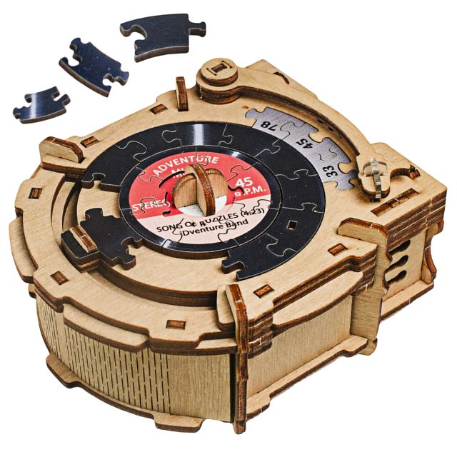 CluePuzzle: Record Player - Gift Puzzle Box | Puzzle Boxes / Trick Boxes | Puzzle Master Inc