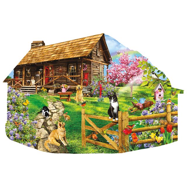 Mountain Spring - Shaped Jigsaw Puzzle | 1000 Pieces | Puzzle Master Inc