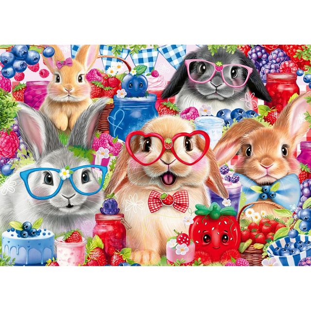 Bunnies and Berries | 1-100 Pieces | Puzzle Master Inc