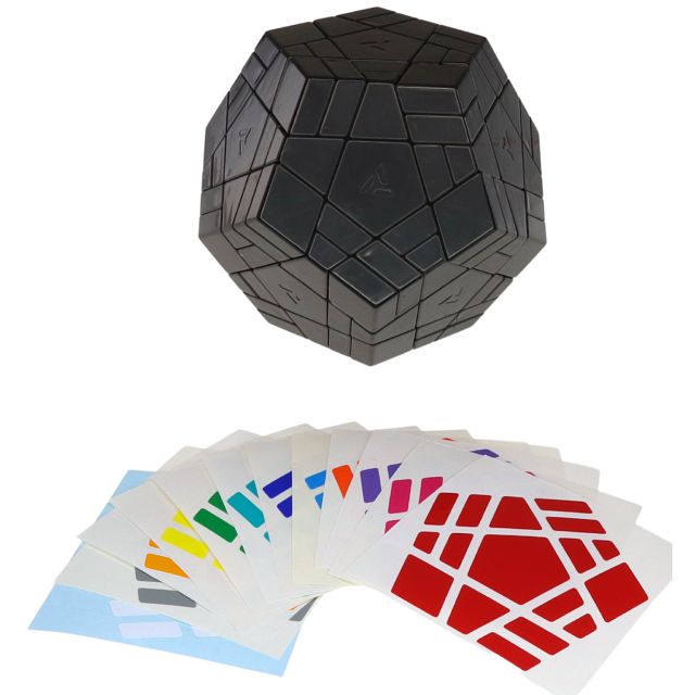 AJ Split Megaminx DIY - Black Body | Rubik's Cube & Others | Puzzle Master Inc