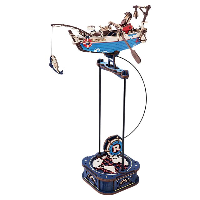ROKR DIY Wooden Gravity Swing Model - Ocean Fisher | Wooden Models ...